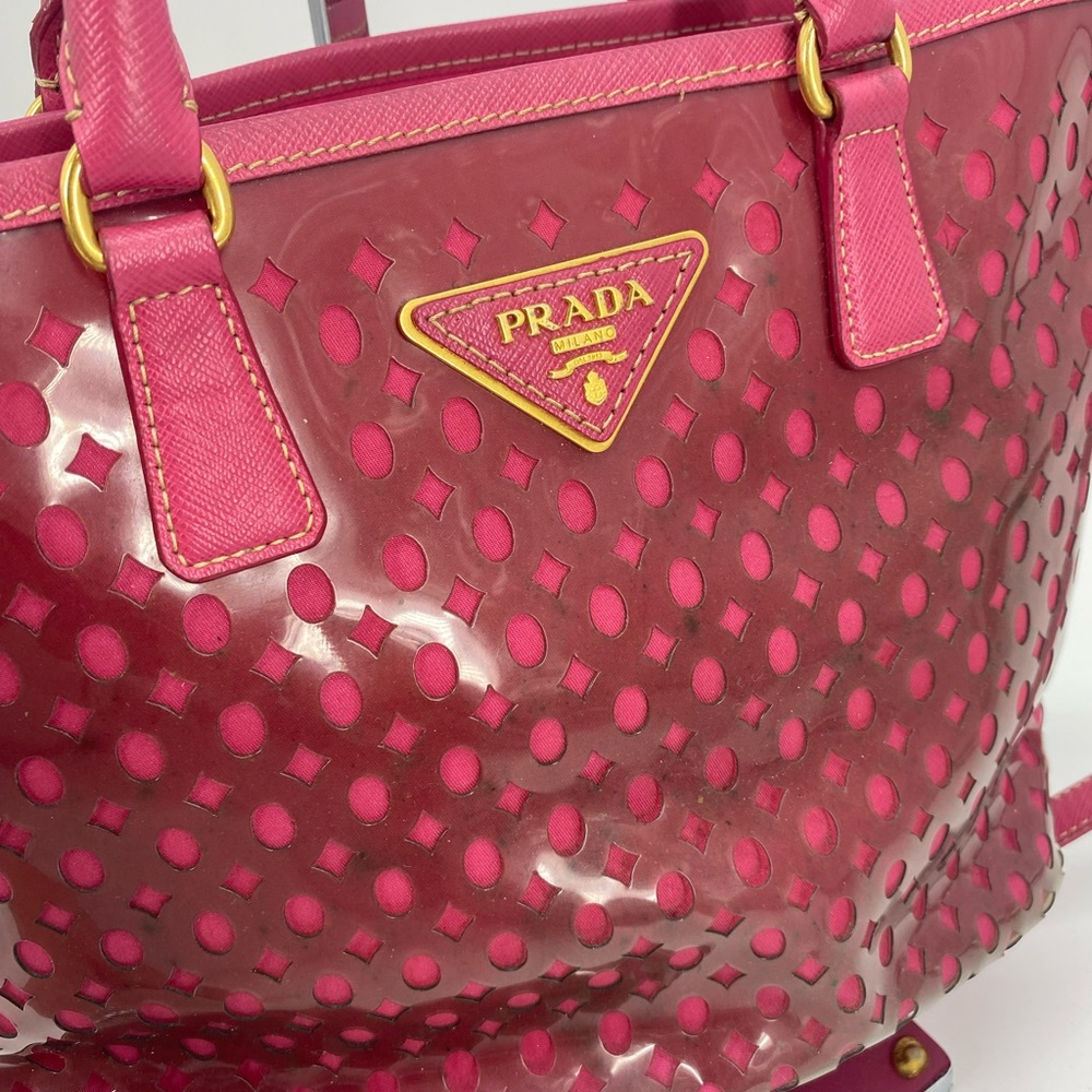 Prada Limited Edition Perforated 2-Way Bag - Gem